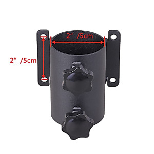 VANROUG Heavy Duty Patio Umbrella Holder,Patio Umbrella Stand Umbrella Clamp Mount Bracket for Deck Railing, Mount to Deck, Fences ,Balcony or Outdoor Courtyard etc... (2)
