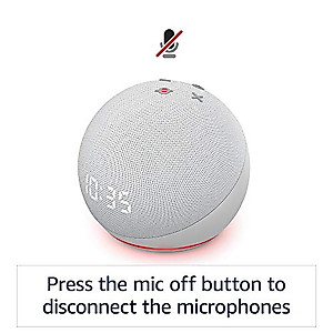 Certified Refurbished Echo (4th Gen) with clock | With premium sound, smart home hub, and Alexa