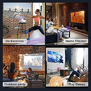 Iolieo Projector,2023 Upgraded 1080P Projector Supported with 240" Display,380ANSI Projector Compatible with TV Stick Smartphone Full HD 1080P HDMI,USB,VGA,AV,for Home Cinema & Outdoor Movies