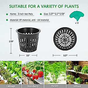 VIVOSUN 25 Pack 3 Inch Net Pots Heavy Duty Net Cups with 12 Pcs Plant Labels