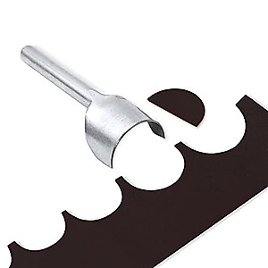 7Pcs Leather Half-Round Cutter Punch Trimming Perforated Leather Craft Tools Slot Punch for Making Wallets, Belts and Purses (Silver,)