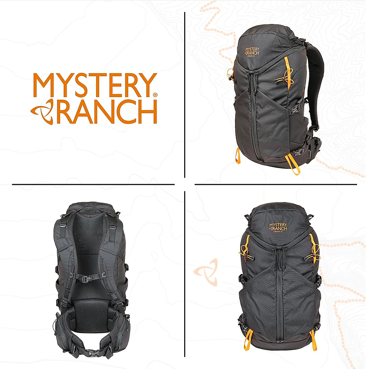 Mystery Ranch Coulee 20 Backpack - Lightweight Hiking Daypack, 20L, L/XL, Black