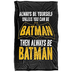 Batman Be Batman Silky Touch Super Soft Throw Blanket 36" x 58",Be Batman