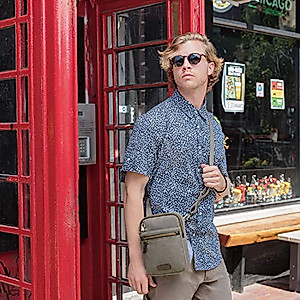 Travelon: Anti-Theft Courier Small N/s Slim Travel Bag - Navy