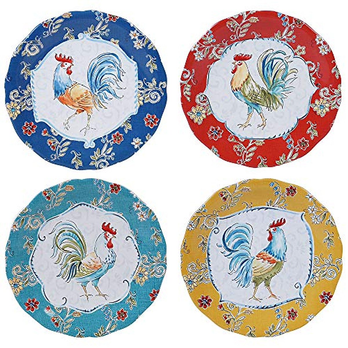 Certified International Morning Bloom 16 Piece Dinnerware Set, Service for 4, Multicolored