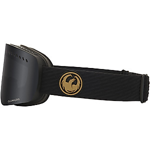 Dragon Alliance Unisex NFXS - Pk Gum Sole/Lumalens Dark Smoke, Black/Gold, Medium, 404626429002-2-Medium