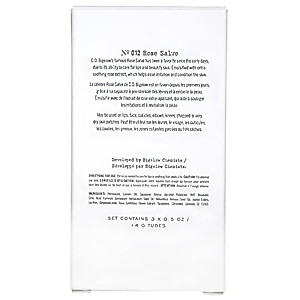 C.O. Bigelow Rose Salve Lip Balm Tubes 3 Pack, All Purpose Salves Moisturizing for Chapped Lips and Dry Skin