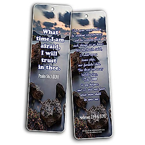 Bible Verses About Stress and Anxiety KJV Bookmarks (12-Pack) - Inspiring Scriptural Texts About How to Relieve Our Worries