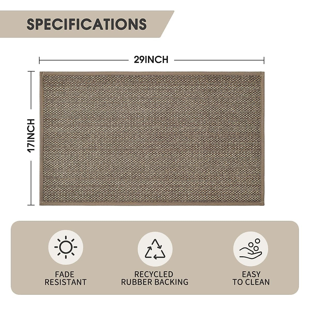 Artoid Mode Non Skid Kitchen Rugs and Mats Doormat, Washable Absorbent Rug for Kitchen Door Mat Kitchen Mats Floor Mats Front of Sink 17x29 Inch