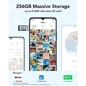 TCL 40XL 2023 Unlocked Cell Phone 6GB + 256GB, 6.75 inch 90Hz Display Mobile Phone, Smartphone Android 13, 50MP AI Camera, 5000 mAh, 4G LTE, US Version, Dark Gray