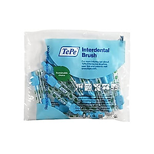 TEPE Interdental Brushes Original | Size 5-0.8mm | 1 Pack of 20 Brushes (0.6 mm, Blue)