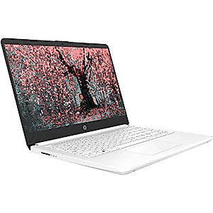 HP Premium 14-inch HD Thin and Light Laptop, Intel Quad-Core Processor, 16GB RAM, 64GB Storage, Long Battery Life, Webcam, Bluetooth, HDMI, Wi-Fi, Snow White, Windows 11 + 1 Year Microsoft 365
