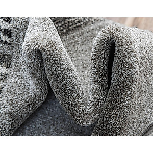 Unique Loom Del Mar Collection Area Rug - Sarah (5' 1" x 8' Rectangle, Light Gray/ Gray)