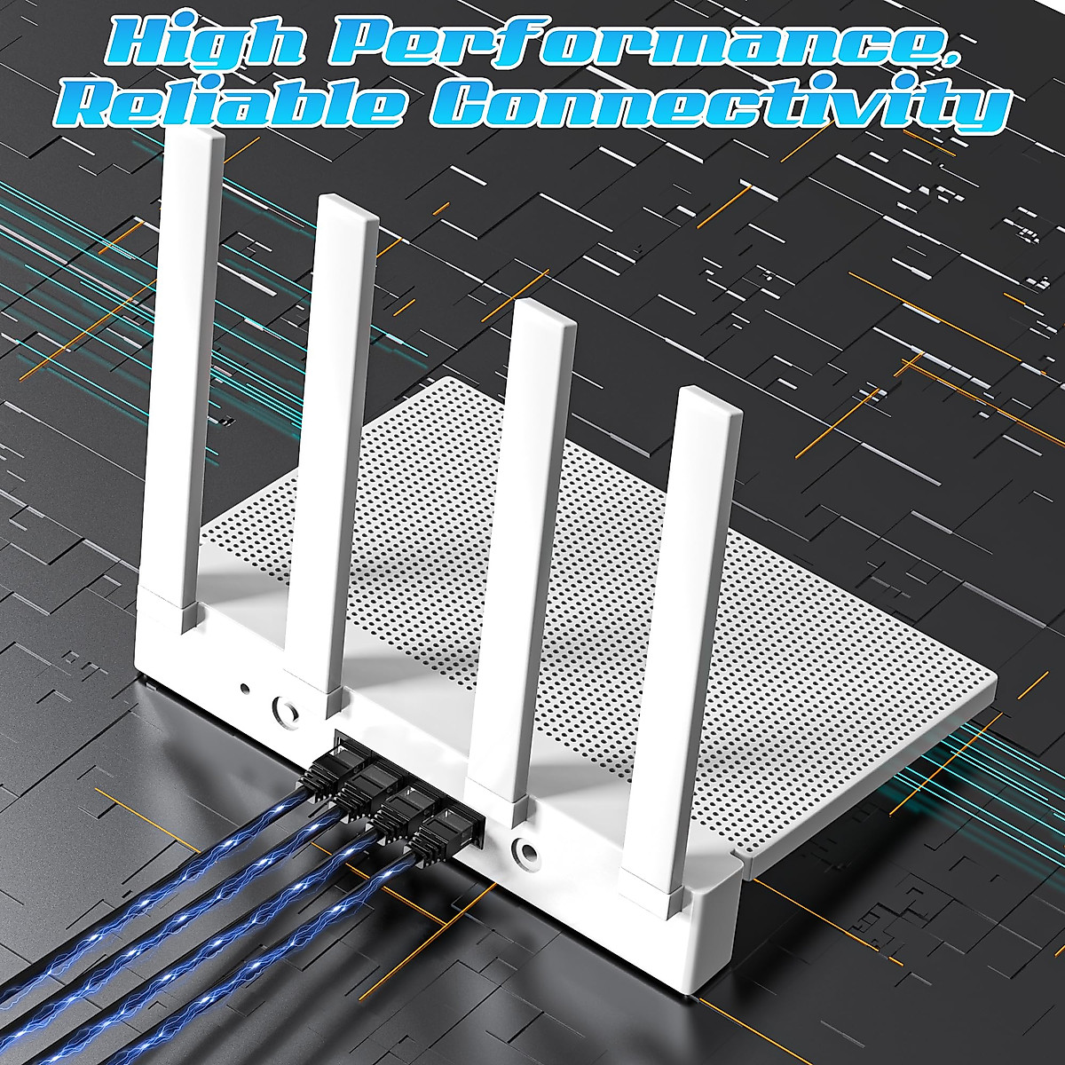 75 Feet Cat6 Ethernet Cable, Cat 6 Patch Cable, Cat6 Internet Cable, POE, UTP Network Cable, Indoor and Outdoor, 24AWG CCA, Compatible for PC, TV, Router, Switch, Server, with 25 Cable Ties - Black