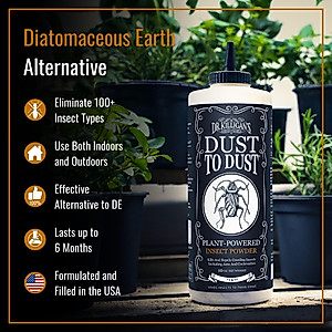 Dr. Killigan's Dust to Dust Insect Powder - Plant-Powered Diatomaceous Earth Alternative - Insect Killer for Indoor & Outdoor Use - Residual Formula Protects up to 6 Months (10 oz)