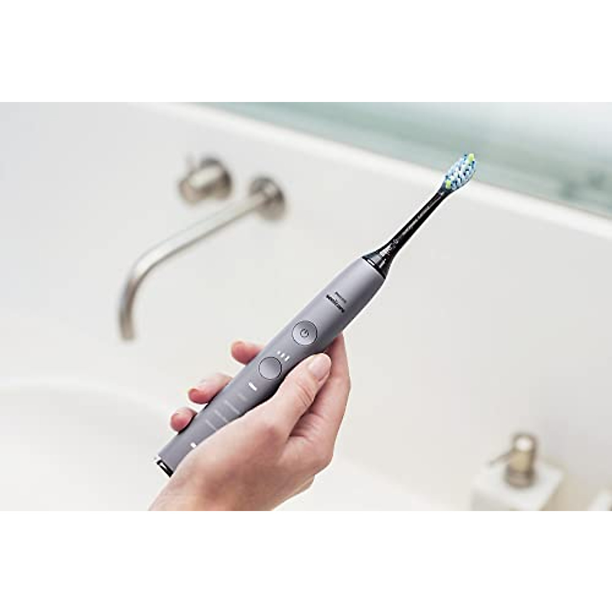 Philips Sonicare DiamondClean Smart 9500 Rechargeable Electric Power Toothbrush, Grey, HX9924/41