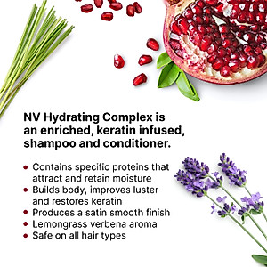 Pure NV Hydrating Conditioner For Ultimate Hydration, Softness & Shine, Made From Natural Vitamins & Minerals, Keratin, Collagen & Argan Oil Infused To Repair, Restore & Strengthen 8.5 Oz.