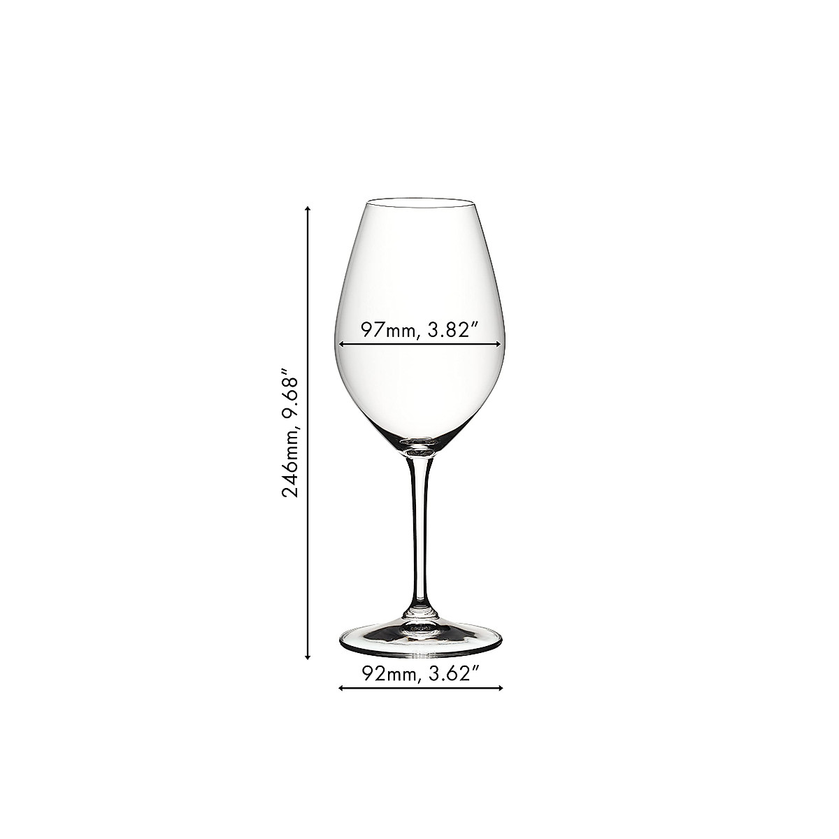 Riedel 6422/02-4 Red Wine Glasses, Set of 4, Riedel Wine Friendly Riedel 002, Red Wine, 30.0 fl oz (997 ml)