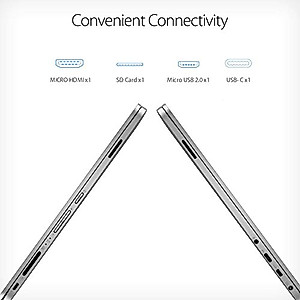 ASUS VivoBook Flip 14 Thin and Light 2-in-1 Laptop, 14” HD Touchscreen, Intel Celeron N4020 CPU, 4GB RAM, 128GB Storage, Windows 10 Home S, Microsoft 365, Light Grey, TPM, Fingerprint, J401MA-PS04T