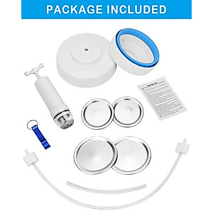 Mason Jar Vacuum Sealer for Wide & Regular Mouth Mason Jars, Jar Sealer Kit Compatible with Food Saver Vacuum Sealer Machine, Canning Sealer with Jar Attachment 2 Hose and Manual Vacuum Pump