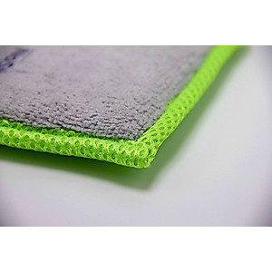 NoStench Kitchen Sponge | Odor Resistant, Non-Scratch Microfiber Mesh & Terry Cloth Sponge, Long Lasting Odor Protection | Durable, 4 Pack