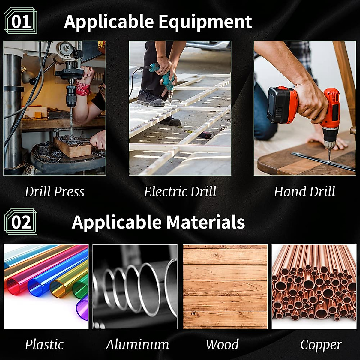 100pcs HSS Drill Bit, Coated Drill Bit, White Drill Bit Set High Speed Steel