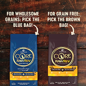 Wellness CORE RawRev Dry Puppy Food with Wholesome Grains, Natural Ingredients, Made in USA with Real Freeze-Dried Meat (Puppy, Turkey, 4 Lbs)