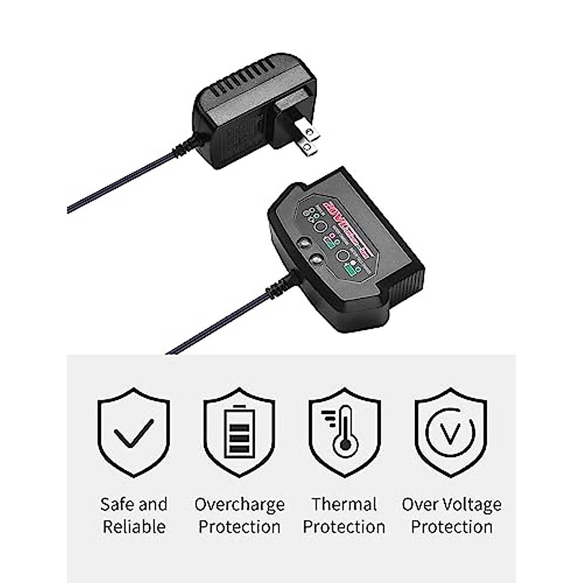 AVID POWER 20V Max Lithium Ion Battery Charger, Compatible with Avid Power 20V Batteries, Not Compatible with Avid Power Impact Wrench-ACIW326