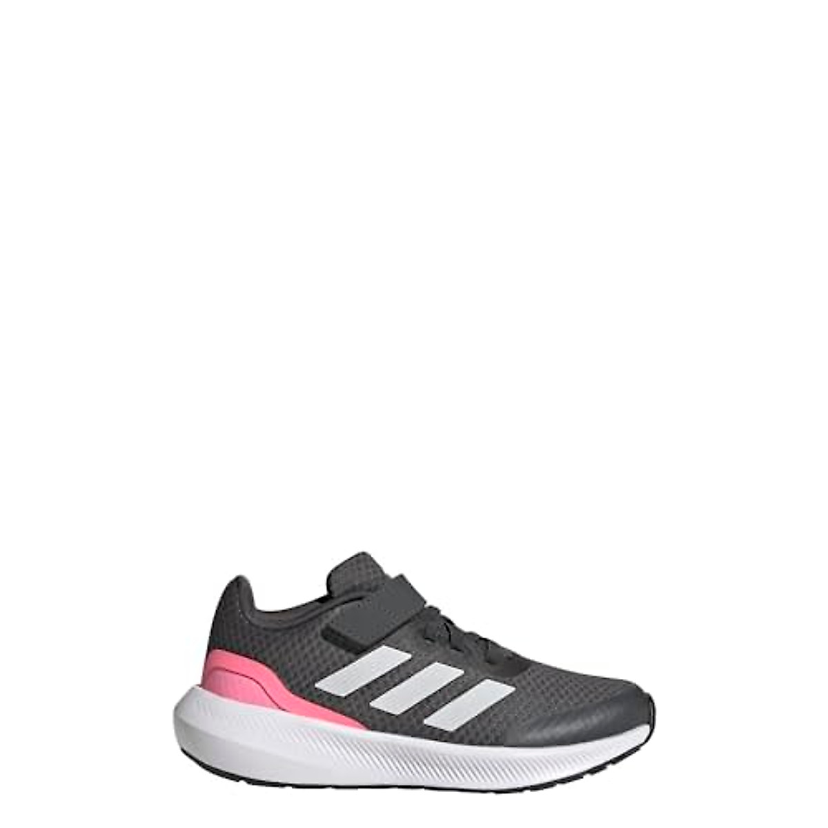 adidas Run Falcon 3.0 Shoe, Grey/Crystal White/Beam Pink (Elastic), 2 US Unisex Little Kid