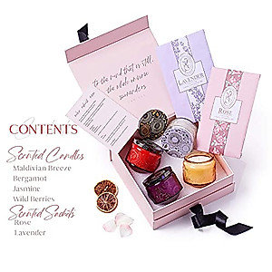 Aromatherapy Candle Gift Set for Women - 6-Piece Scented Candles, Ideal for Mom, Sister, Daughter, Perfect for Birthdays, Mother's Day, and Special Occasions - Relaxing and Delightful Fragrances