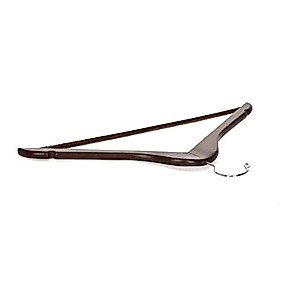 Quality Wooden Hangers - Slightly Curved Hanger 20 Pack Sets - Solid Wood Coat Hangers with Stylish Chrome Hooks - Heavy-Duty Clothes, Jacket, Shirt, Pants, Suit Hangers (Walnut/Retro, 20)