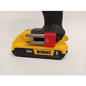 MAGNETIC Bit Holder for Craftsman V20 Drill/Driver, Side Mounted, Strong Magnets, Low Profile Design - Galactic Gadgets (Red)