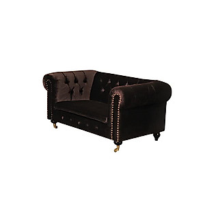 American Home Classic Claire 10" Velvet Dog's Sofa in Gold and Chocolate