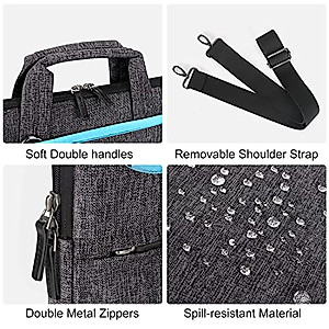 DOMISO 14 inch Laptop Sleeve Shoulder Bag Water-Resistant Protective Messenger Bag Business Briefcase Handbag for 14" Notebook/Lenovo ThinkPad E480 Yoga 920/13.5" Microsoft Surface Book, Blue