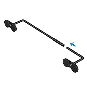 Skyflame Universal Magnetic Paper Roll Towel Holder for Refrigerator Barbecue Gas Grills, Kitchen Organizer Rack Fit Regular Huge Paper Towel Roll, 12 Inches Long, Black