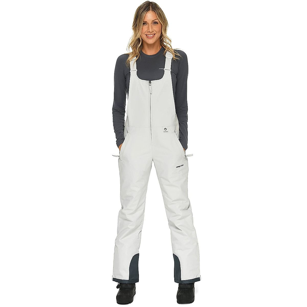 Arctix Women's Essential Insulated Bib Overalls, Quiet Grey, Small