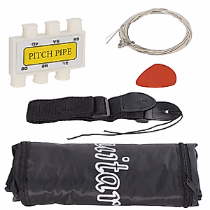 Smartxchoices 38" Kids Acoustic Guitar Bundle Kit for Starter Beginner Music Lovers, 6-String Folk Guitar with Gig Bag, Extra Set Steel Strings, Strap, Pitch Pipe and Pick (Blue)