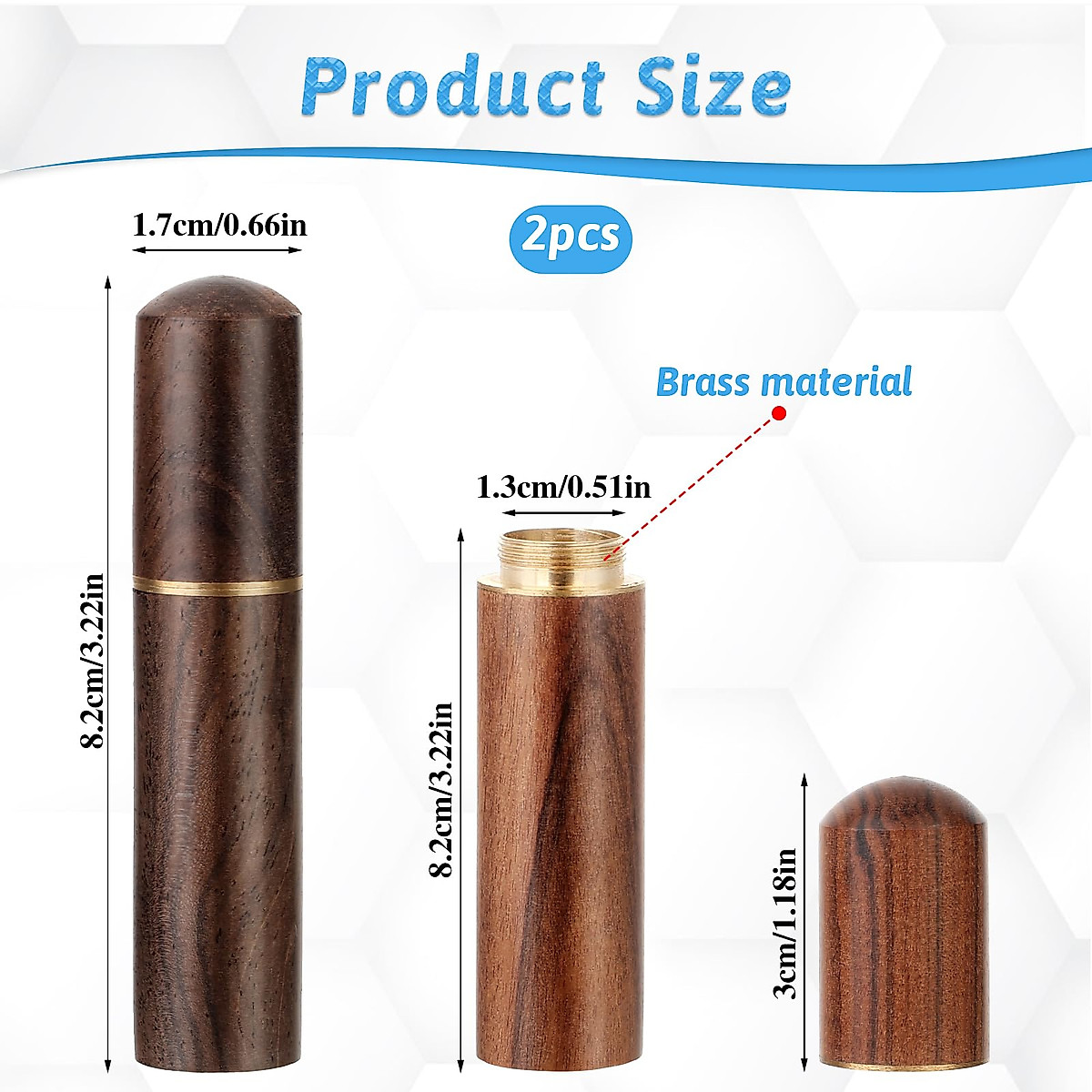 2 Pcs Needle Case Portable Wooden Sewing Box Sewing Needles Holder Versatile Sewing Storage Case Needle Tube Keeper Container for Storage Embroidery Needle Toothpick Bead