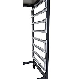 LUXOR MBS-SR-4L Mobile Bin System - Single Row Gray 20 L x 17 125 W x 37 5 H