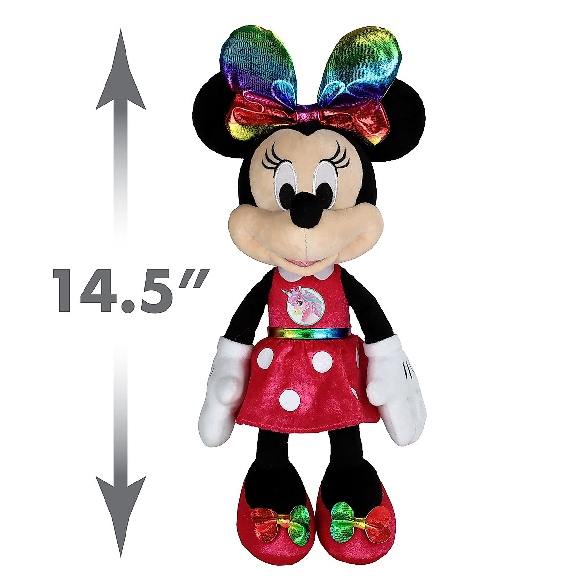 Disney Junior Minnie Mouse Sparkle & Sing 13-inch Feature Plush, Officially Licensed Kids Toys for Ages 3 Up by Just Play