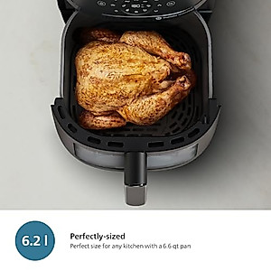 Philips Air Fryer 2000 Series 13-in-1 functions, 6.6 Quarts, Compact Design with Cooking Window, Black, (NA230/00)