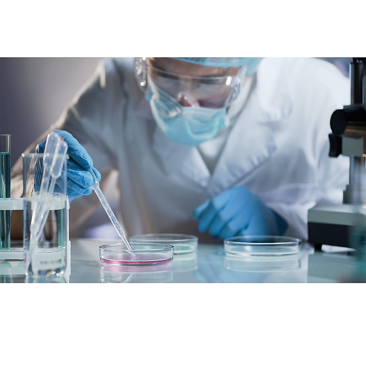 20 Pack Plastic Petri Dishes with Lids, 90 x 15mm Bioresearch Sterile Petri Dish, Culture Dishes for School Science Projects, Seeding, Storage, Biological Themed Party