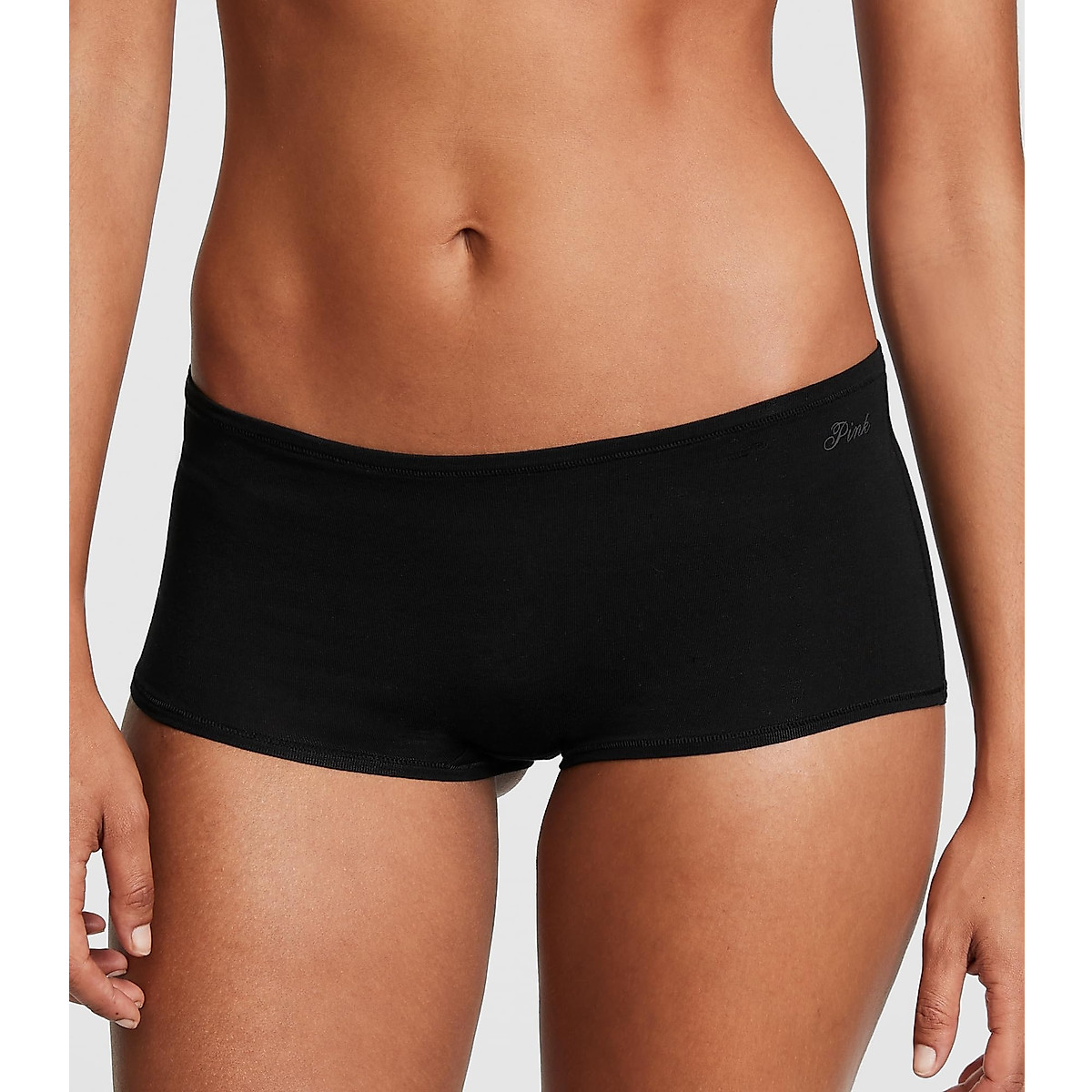 Victoria's Secret PINK Naturals Boyshort 5 Pack, Cotton Panty Pack, Women's Underwear, Natural Tea Dye (XL)