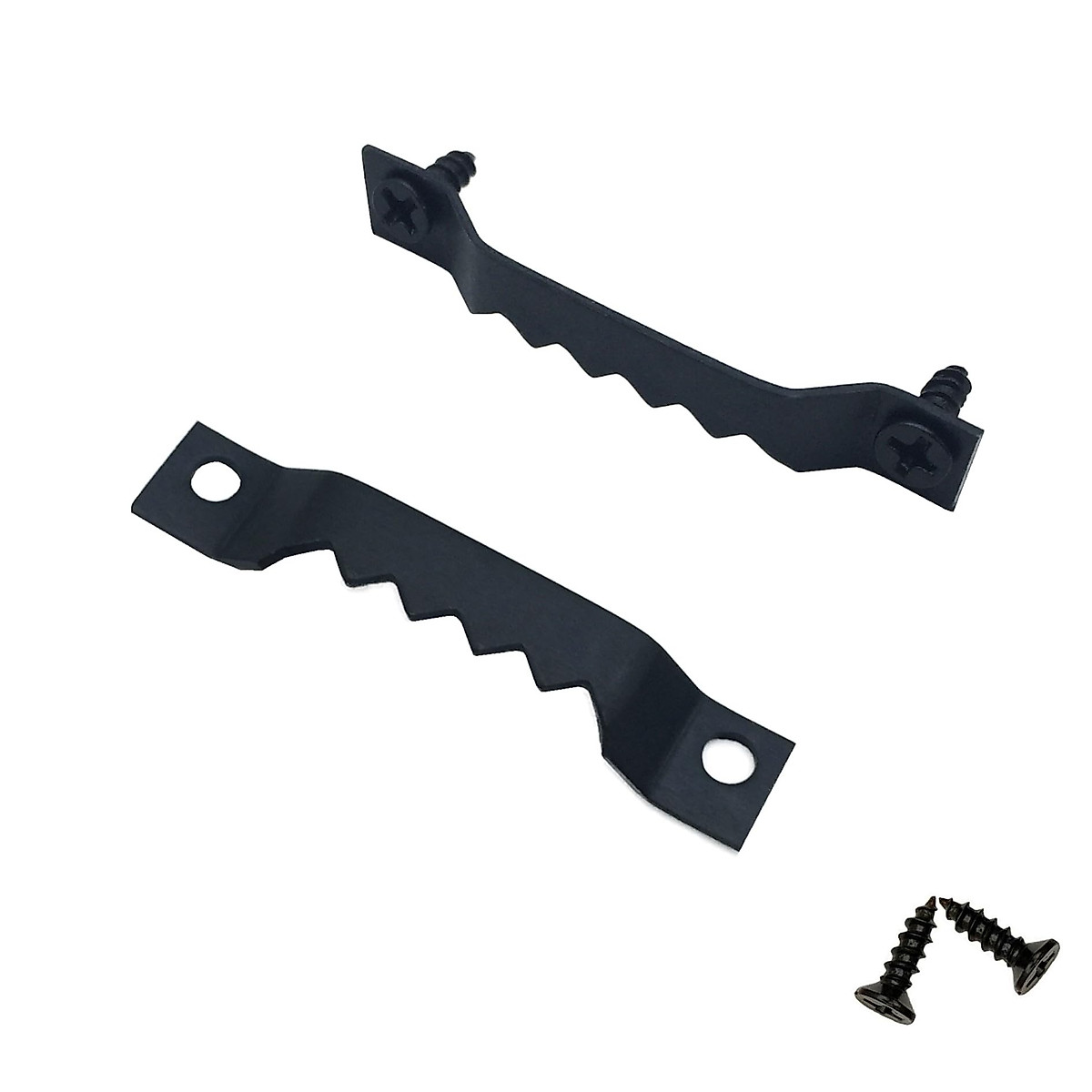 EesTeck 50 Pack Small Sawtooth Picture Hangers Steel Picture Hanging Picture Frames Hangers with Screws Picture Hang Solutions, for Hanging Clock Paintings Artwork Picture Frame Hook Photos (Black)