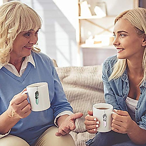 TeaSanavie 2 Pack Healing Crystal Pendant Loose Tea Steeper Tea Infusers Tea Strainers for Couple Gift,Antique Silver Flower Wrapped Natural Gemstone Hexagonal 18/8 Stainless Steel Fine Mesh Tea Ball