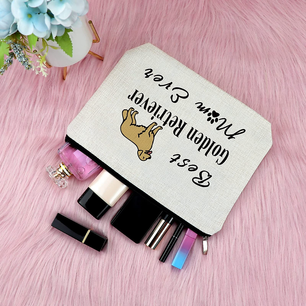 Lion Lover Gift for Women Makeup Bag Animal Lover Gift for Daughter Best Friend Birthday Gift Cosmetic Bag Graduation Gift for Besties Sister Valentines Day Christmas Gift Travel Cosmetic Pouch