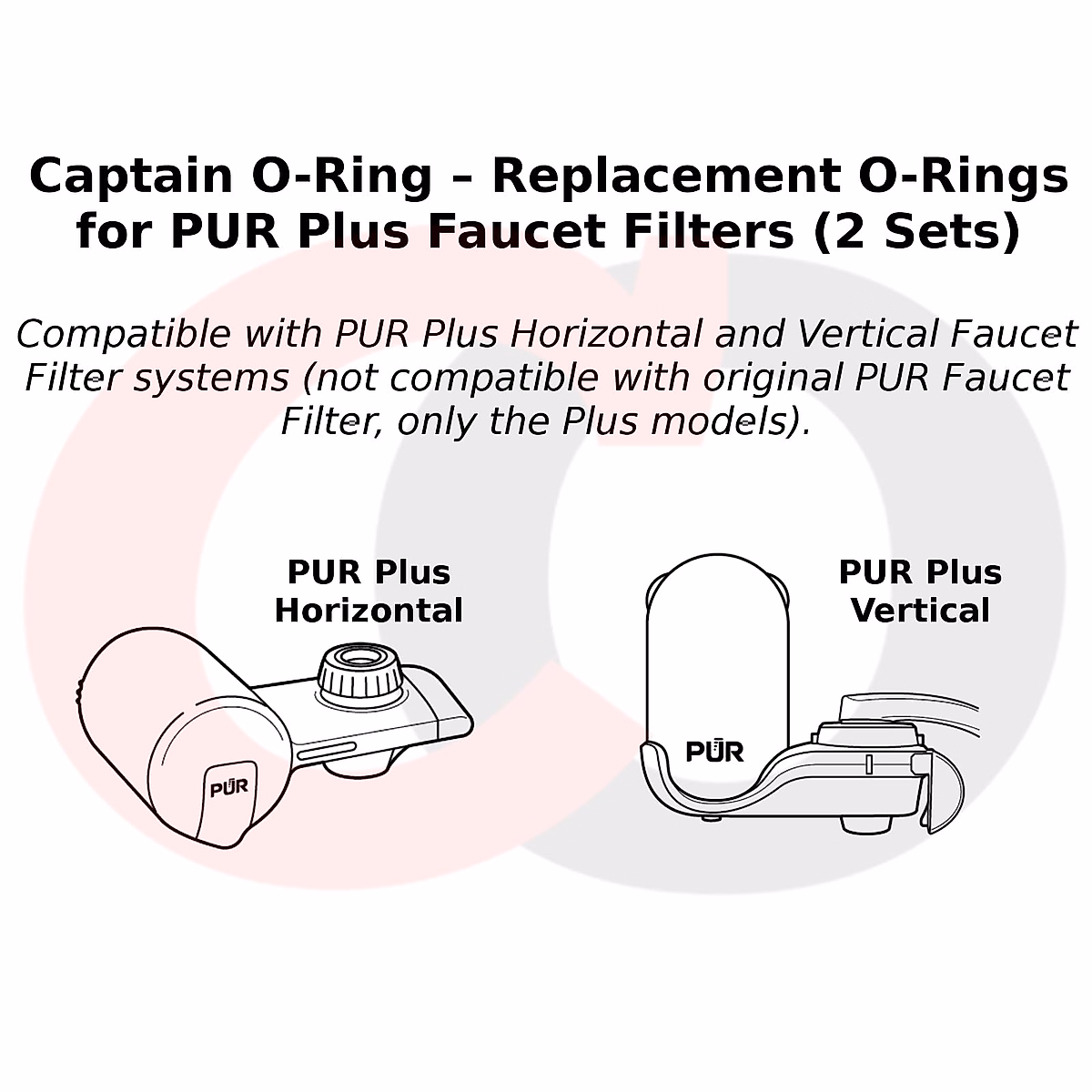 Captain O-Ring – Replacement O-Rings for PUR Plus Sink Faucet Filters (2 Sets)