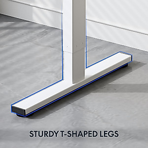 FLEXISPOT Electric Standing Desk 48 x 24 Inch Inch Adjustable Height Desk Home Office Computer Workstation Sit Stand Desk, Maple Top + White Frame