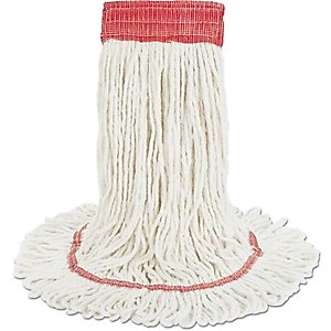Boardwalk BWK503WHEA 5 in. Super Loop Cotton/Synthetic Fiber Wet Mop Head - Large, White