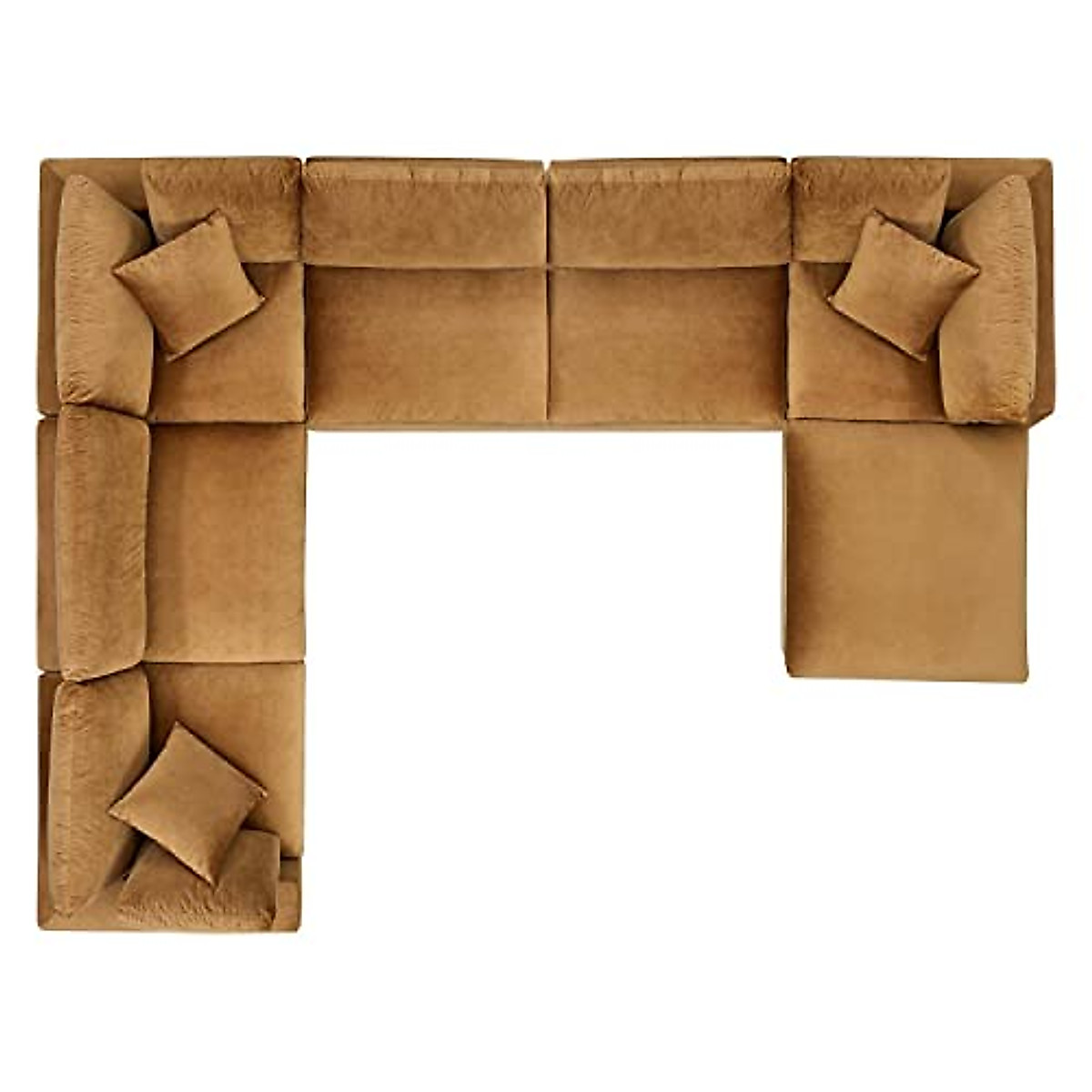 Modway Commix Sectional, Cognac